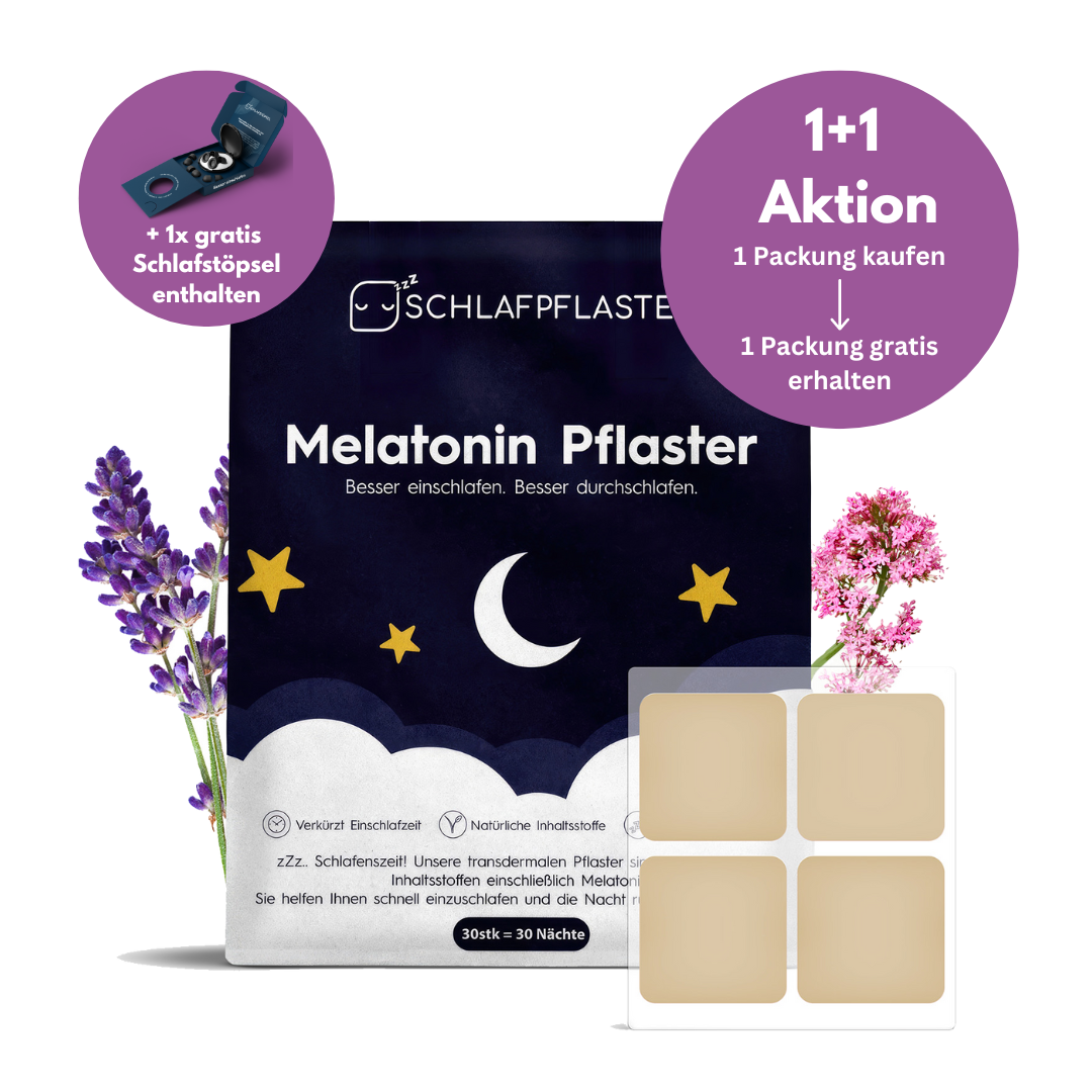 Melatonin Schlafpflaster | Natürlich einschlafen, ruhig durchschlafen